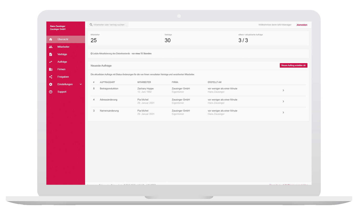 Hallesche – Vorsorge Manager – bKV Verwaltung